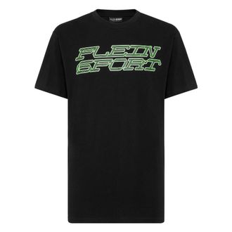 Plein Sport Homme, Tops, Noir, Taille: M T-Shirt Col Rond Tiger