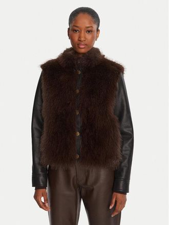 Twin-Set Jacke aus Kunstleder 252TP2420 Braun Regular Fit