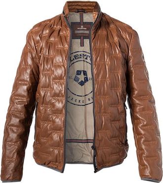 Milestone Herren Lederjacke braun Lammnappa unifarben