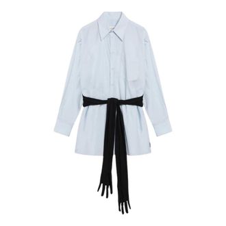 Maison Margiela Damen, Blusen & Hemden, Blau, 2XSGr&ouml;&szlig;e