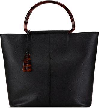 Chanel Shopper - Caviar Tortoise Top Handle Tote - Gr. unisize - in Schwarz - für Damen