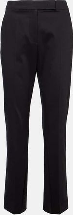 Max Mara Mid-Rise-Schlaghose Okra aus Baumwolle