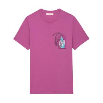 Zadig&Voltaire T-shirt Ted Photoprint - Homme - Tops - Violet - Taille: M