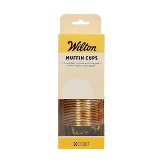 Wilton Muffin Cups Marble Black 50 St&uuml;ck: Backf&ouml;rmchen f&uuml;r Muffins und Cupcakes, Gl&auml;nzende Metallic-Finish, Auch ideal zum Servieren anderer Leckereien wie P