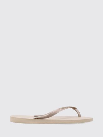 Havaianas Tongs Slim en caoutchouc avec petit talon et logo ton sur ton