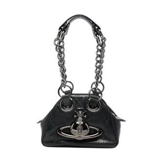 Vivienne Westwood Femme, Sacs, Noir, Taille: ONE Size Archive Python-Effect Embossed Shoulder Bag