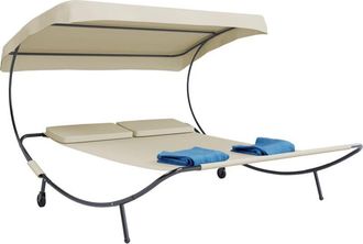 ebuy24 S&eacute;jour solaire Bindox h. 137 x l. 180 x p. 200 cm Cr&egrave;me