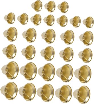 DOITOOL 30stücke Metallglöckchen Weihnachtsglöckchen Gold Kleiner Glockenschmuck Weihnachtsglocke Metallhandwerk Glockenanhänger Partydekoration Dekoration