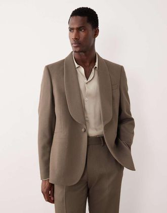 Asos Veste de costume ajust&eacute;e en serg&eacute; - Kaki-Vert