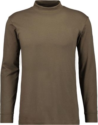 Ragman Herren Stehkragenshirt Langarm Mokka-835, 3XL