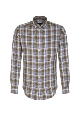 Seidensticker Herren Business-Hemd - Slim Fit - Soft - Kent-Kragen - Langarm - 100% Leinen