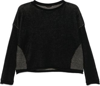 Transit Par-Such Cropped-Pullover - Schwarz