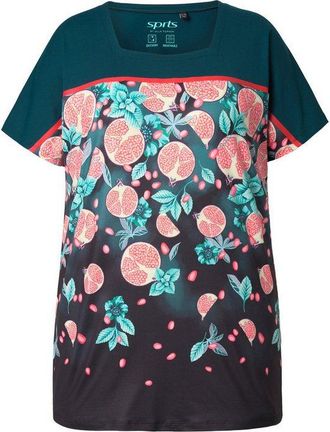 Ulla Popken T-Shirt Funktionsshirt Oversized Carr&eacute;-Ausschnitt Halbarm