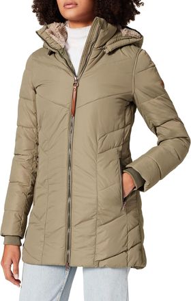 Camel Active Damen 310910/6E36 Mantel, Light Khaki, 34