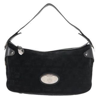Bally Pre-owned Wildleder-Schultertasche - - Pre-owned - Damen - Schwarzk - ONE SIZE