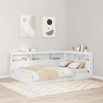 vidaXL Stauraum-Kopfteil mit Regal Wei&szlig; 120 cm Holzwerkstoff Vidaxl