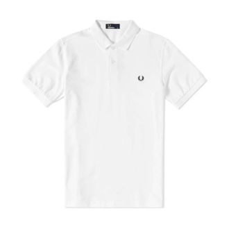 Fred Perry Slim Fit Plain Polo - - Tops - Herren - Wei&szlig; - S