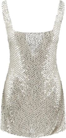 Retrof&ecirc;te Minikleid mit Pailletten und Strasssteinen - - Dresses - Damen - Wei&szlig; - M