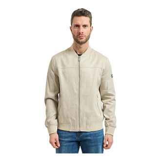 Yes-Zee YES Zee, Homme, Vestes, Beige, Taille: 2XL Veste en m&eacute;lange lin et coton