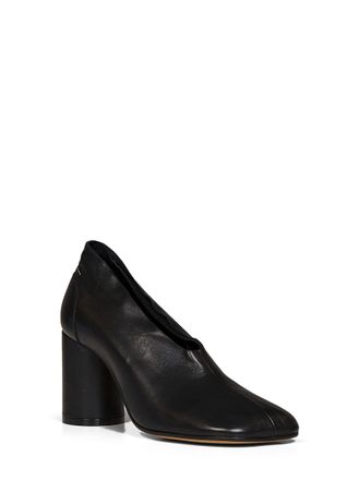 Maison Margiela Womens Pumps Nappa Leather Black Goatskin High Heel Shoes