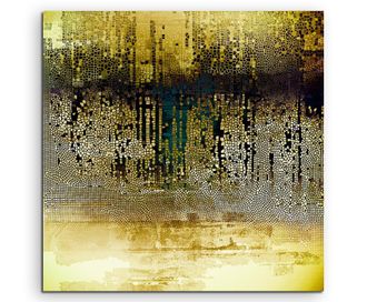 Paul Sinus Art Sinus Art Wandbild 60x60cm Vintage Mosaik mi Beige, Braun, Blau, Grau, Schwarz und Weiß auf Leinwand für Wohnzimmer, Büro, Schlafzimmer, Ferienwohnung