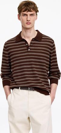Arket Polopullover Aus Merinowolle -Braun