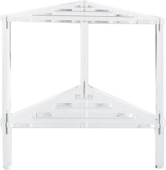 Generic Hocker f&uuml;r Duschablage - Robuster Badsitz, Rutschfester Stuhl, Eckhalter aus Acryl, Schwerlastregal, Badzubeh&ouml;r | Praktischer Hocker f&uuml;r einen Sitz