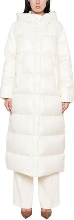Twinset Manteau Maxi Matelass&eacute; &agrave; Capuche - Femme - Manteaux - Blanc - Taille: 38 FR