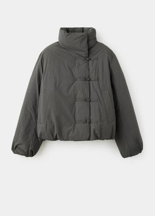 Mango Anorak matelass&eacute; brandebourgs gris - Femme - XXS - MANGO