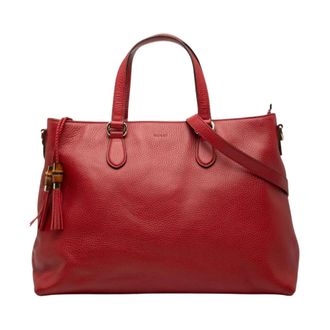 Gucci Pre-owned Leather Tote Bag - - Pre-owned - Damen - Rot - ONE SIZE