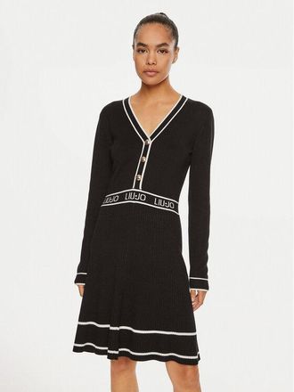 Liu Jo Strickkleid TF4050 MS59L Schwarz Regular Fit