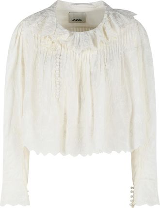 Isabel Marant Blouse blanche en coton et soie Isabel Marant Zelly