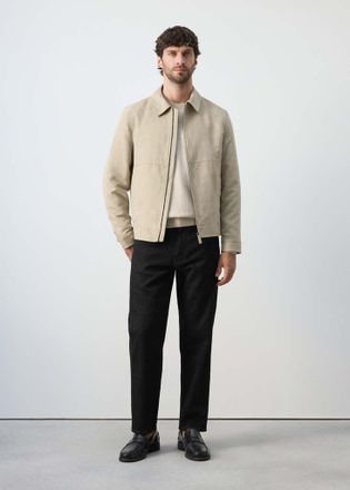 Mango Veste imitation daim beige - Homme - XXL - MANGO MAN