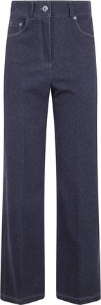 Max Mara Femme, Jeans, Bleu, Taille: 44 FR Mxpribes Denim Jersey Pantalons