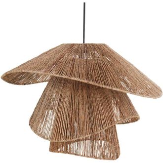 Beliani Beliani - Lampe Suspension Style Boho Naturel Abat-jour en Jute Base en M&eacute;tal Bedas