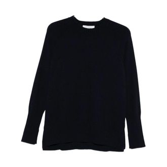 Antonelli Femme, Pulls, Bleu, Taille: 36 FR Pull Bleu à Manches Raglan en Coton