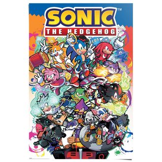 Reinders Poster, Sonic The Hedgehog - sonic comic characters, Kinderzimmer, Poster, Wanddeko, Room Decor, 150 gr. gl&auml;nzend Bilderdruckpapier, Mehrfarbig, 91,5 