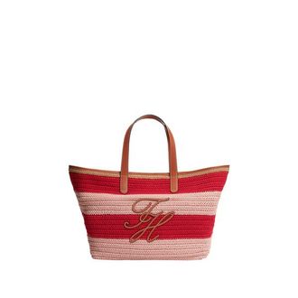 Tommy Hilfiger Sac cabas ray&eacute; &agrave; logo brod&eacute; en coton
