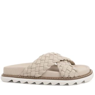 Sergio Moretti Femme, Chaussures, Beige, Taille: 38 EU Tongs Ouvertes D&eacute;contract&eacute;es