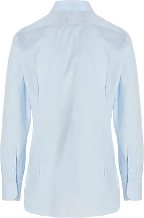 Barba Cotton Poplin Shirt - Light Blue