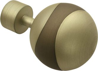 Gardinia Orbit, 2 x Endstück, Metall, Champagner/Cappuccino, für Gardinentechnik Ø 19 mm