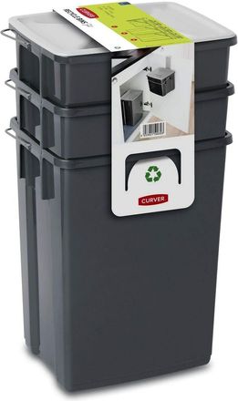 Curver Sortierk&ouml;rbe, 2 x 10 l + 6 l M&uuml;lltonnen, mehrfarbig, einzigartig