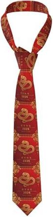Generic Cravate Homme, Ann&eacute;e du Serpent 2026 Bonne ann&eacute;e chinoise, Microfibre Cravate Mariage, &Eacute;l&eacute;gant Cravates en soie pour r&eacute;union, Mariage, F&ecirc;te