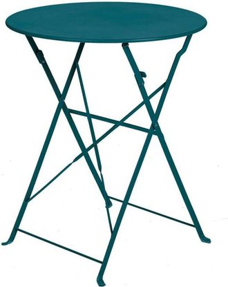 Ozalide Ozalide - Table de jardin pliante - 2 places - bleu canard - capri