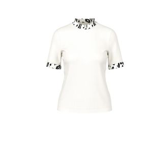 Marc Cain T-Shirt mit Leo-B&uuml;ndchen - - Blouses & Shirts - Damen - Wei&szlig; - XS