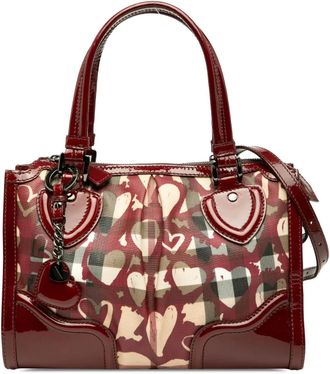 Burberry Hobo Bags - Patent Trimmed House Check Coated Canvas Hearts Pi - Gr. unisize - in Braun - f&uuml;r Damen