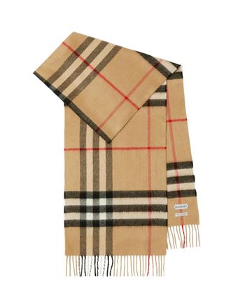 Burberry Heritage Check Cashmere Scarf - Beige