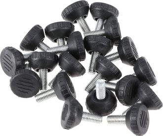 Angoily 20stücke Fußschale Nivellier-gleitpolster Runde Kunststoffbasis Gewinde Für Möbel Nivellierung Verstellbare Fußschale Gleitfüße