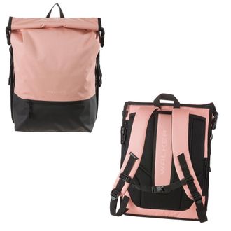 Walker 42139-244 - Lifestyle Roll-Up Rucksack Mika Flamingo mit Hauptfach, Laptopfach, ergonomischer R&uuml;ckenpolsterung, Steckschlie&szlig;en, wasserabweisend, ca. 2