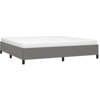 vidaXL Bettgestell ohne Matratze Dunkelgrau 200x200 cm Stoff Vidaxl